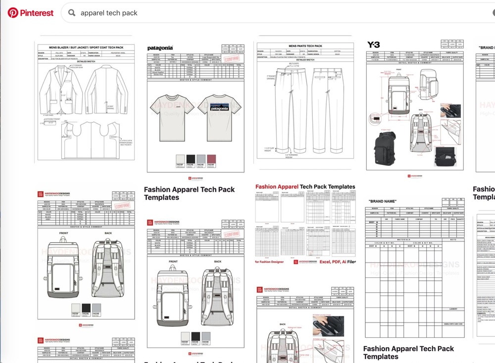 Tech Pack Templates Maniacsno